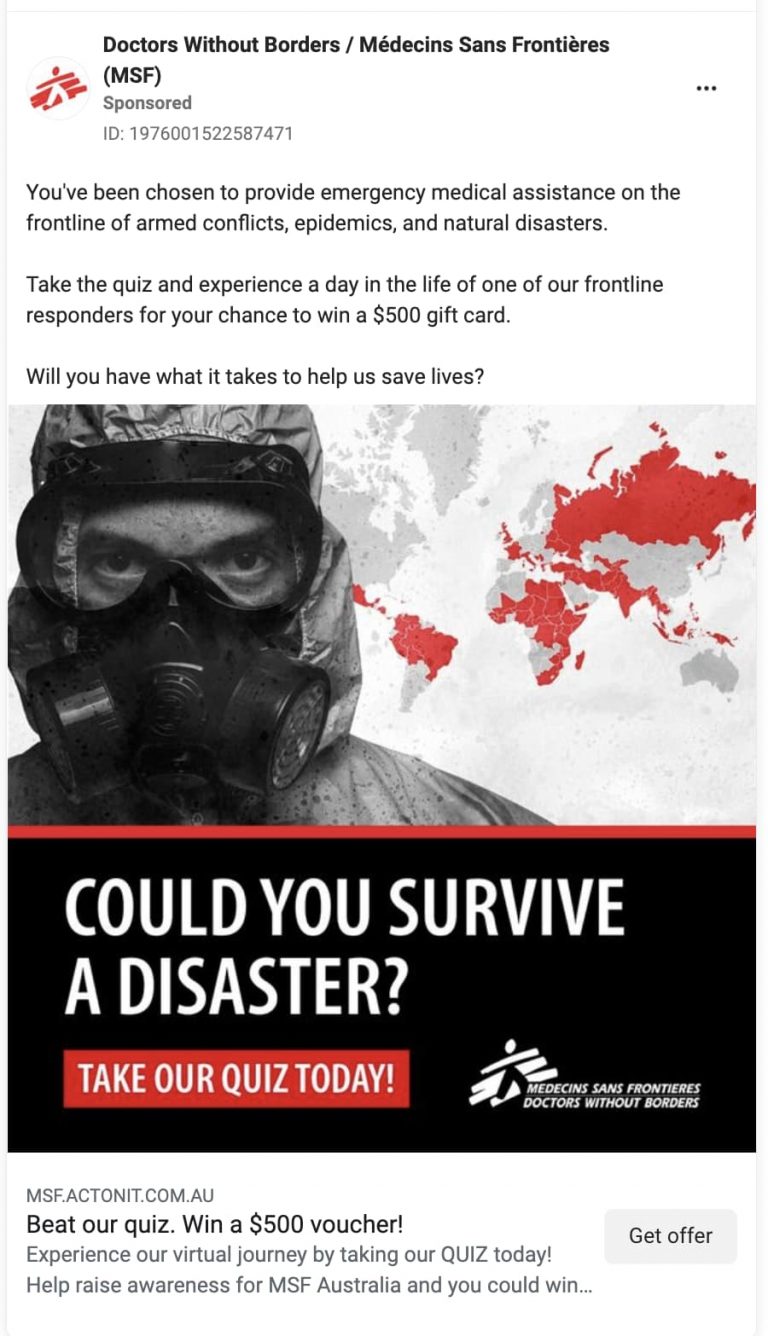 Charity Facebook Ads Examples [2023] | Karma Campaigns