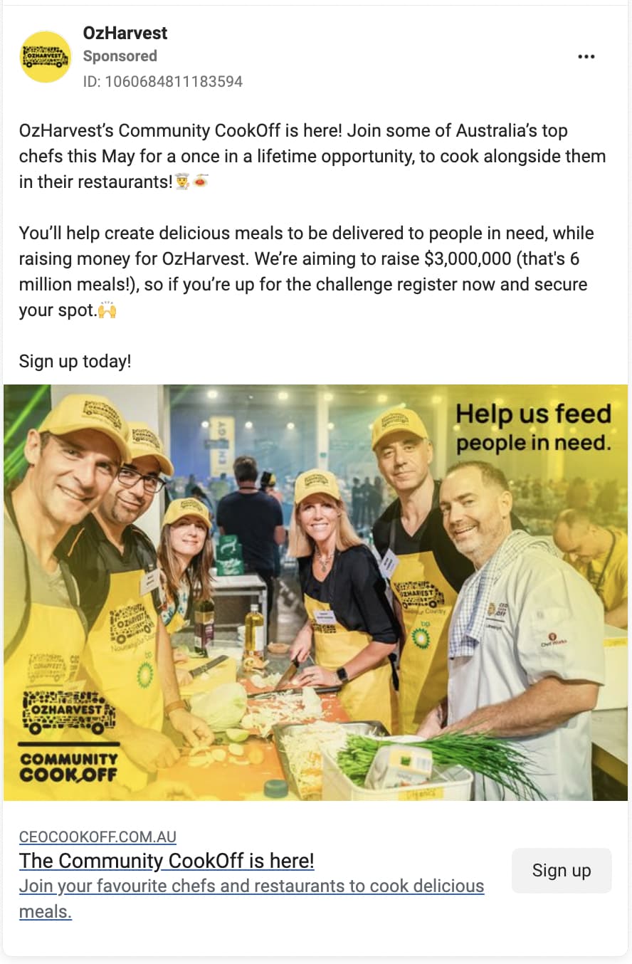 Charity Facebook Ads Examples [2023] | Karma Campaigns